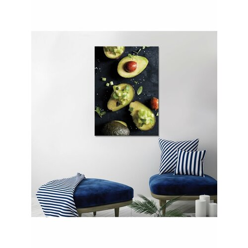 Картина на холсте с подрамником Нарезанный авокадо 60х80