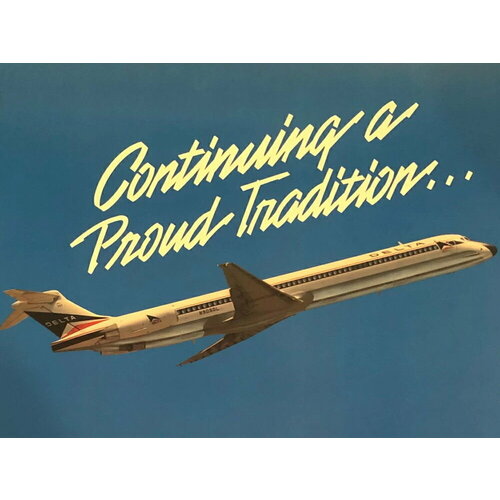 Плакат, постер на бумаге Plane/Continuing a Proud Tradition/винтажный/ретро. Размер 21 х 30 см