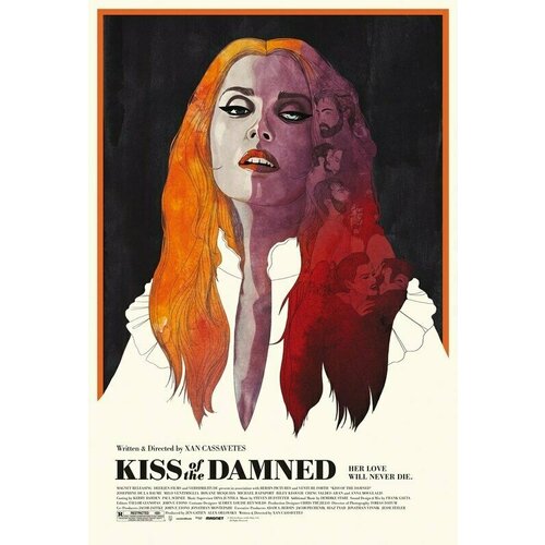 Плакат, постер на бумаге Поцелуй проклятой (Kiss of the Damned), Ксан Кассаветис. Размер 21 х 30 см