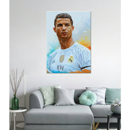 Картина/Картина на холсте/Картина на холсте для интерьера/Картина на стену/Картина для дома/Криштиану Роналду (5) - Cristiano Ronaldo (5) 30х40