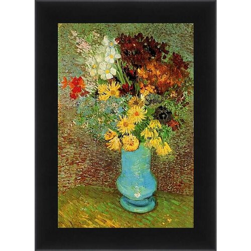 Плакат, постер на холсте Vase with Daisies and Anemones. Винсент Ван Гог. Размер 30 на 42 см