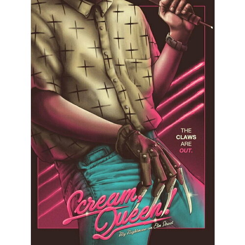 Плакат, постер на холсте A Nightmare on Elm Street-Scream Queen/Кошмар на улице Вязов/искусство/арт/абстракция/творчество. Размер 30 х 42 см