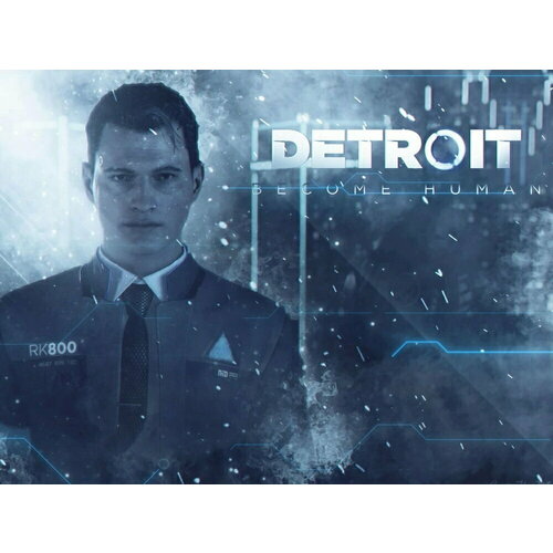Плакат, постер на холсте Detroit: Become Human/Детройт/игровые/игра/компьютерные герои персонажи. Размер 30 х 42 см