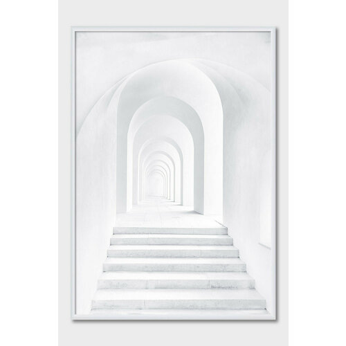 Постер для интерьера Postermarkt Белая архитектура минимализм #11, постер 30х40 см в белой рамке, настенный декор для дома