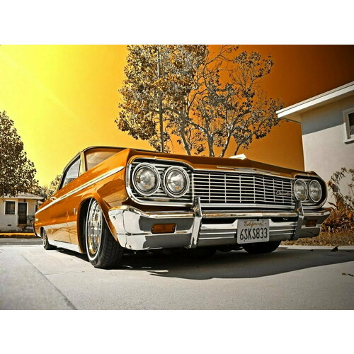 Плакат, постер на бумаге Chevrolet Impala/Импала/авто/автомобиль/машина. Размер 30 х 42 см