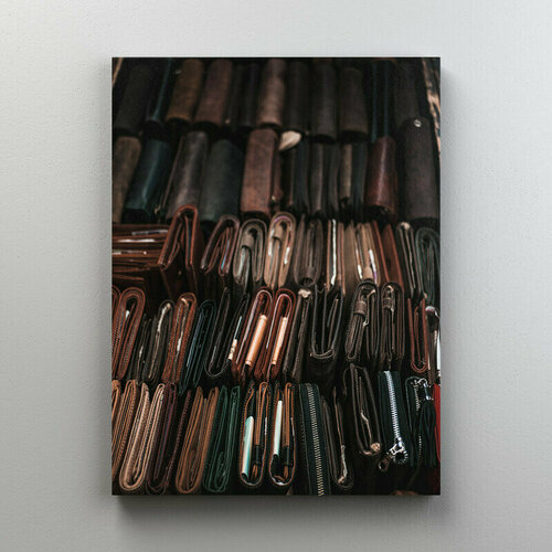 Интерьерная картина на холсте "Абстракция - кошельки", размер 30x40 см