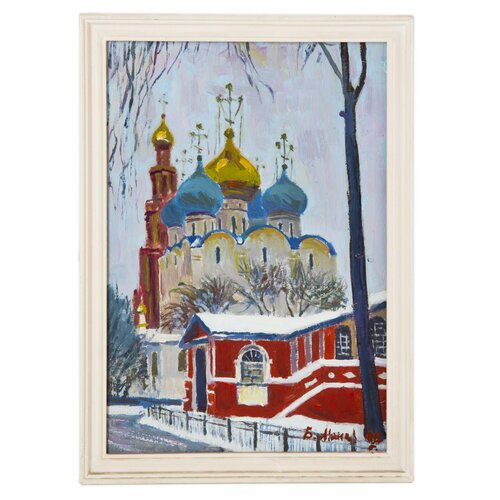 Картина "Смоленский собор Новодевичьего монастыря" в раме