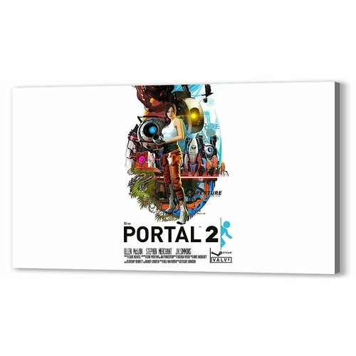 Плакат, постер на холсте portal, portal 2, game. Размер 60 х 84 см