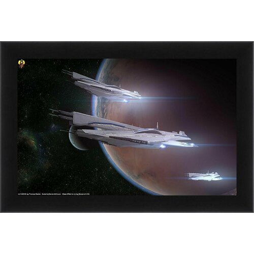 Плакат, постер на холсте Mass Effect. Размер 30х42 см