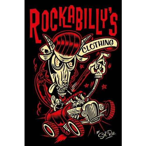 Плакат, постер на бумаге Rockabilly/Рокабилли. Размер 30 х 42 см