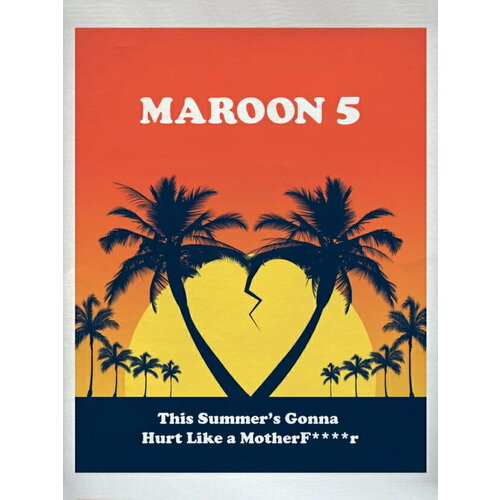 Плакат, постер на холсте Maroon 5/музыкальные/поп исполнитель/артист/поп-звезда/группа. Размер 21 х 30 см