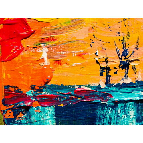 Плакат, постер на бумаге Abstraction/Абстракция Краски/искусство/арт/абстракция/творчество. Размер 42 на 60 см