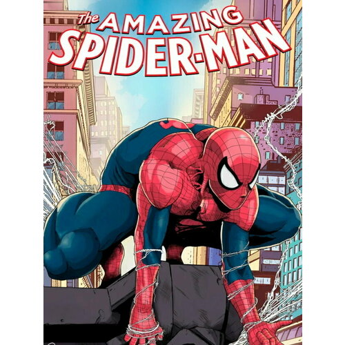 Плакат, постер на холсте The Amazing Spider Man/Человек Паук/комиксы/мультфильмы. Размер 60 х 84 см
