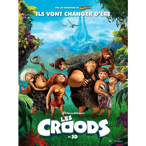 Плакат, постер на холсте The Croods/Семейка Крудс/. Размер 21 х 30 см