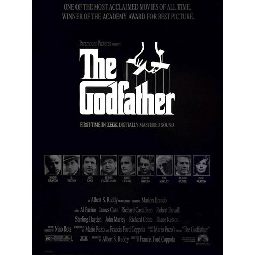 Плакат, постер на холсте The Godfather/Крестный отец/винтажный/ретро. Размер 60 х 84 см