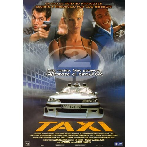 Плакат, постер на бумаге Такси 2 (Taxi 2, 2000г). Размер 30 х 42 см