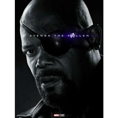 Плакат, постер на холсте Avengers: Endgame Collection /Мстители: Финал/Ник Фьюри/искусство/арт/абстракция/творчество. Размер 30 на 42 см