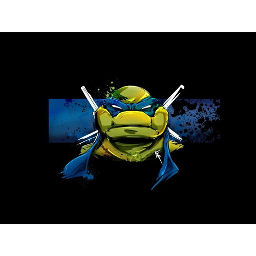 Плакат, постер на бумаге Teenage Mutant Ninja Turtles: Leonardo/Черепашки ниндзя: Леонардо/комиксы/мультфильмы. Размер 30 х 42 см