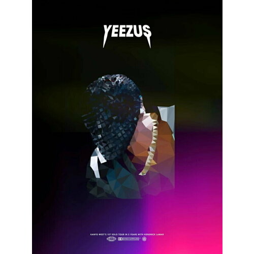 Плакат, постер на бумаге Kanye West: Yeezus/Канье Уэст/музыкальные/поп исполнитель/артист/поп-звезда/группа. Размер 21 х 30 см