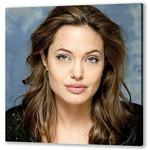 Плакат, постер на холсте Angelina Jolie. Размер 60 х 84 см