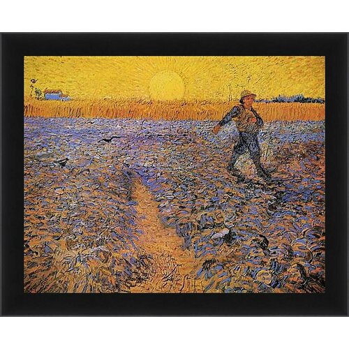 Плакат, постер на холсте The Sower 4. Винсент Ван Гог. Размер 60 х 84 см