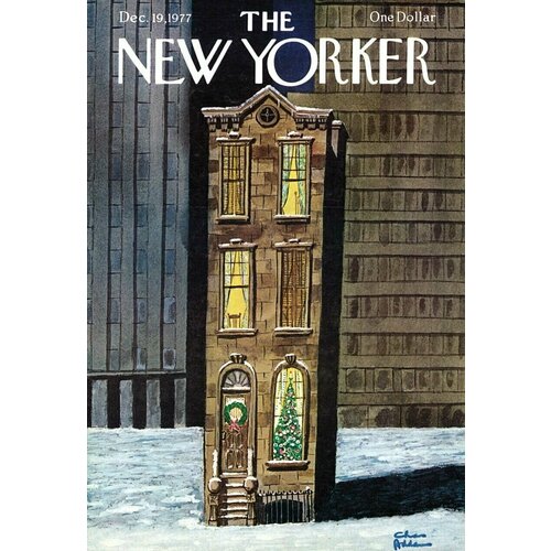 Плакат, постер на бумаге The New Yorker (Dec. 19, 1977). Размер 21 на 30 см