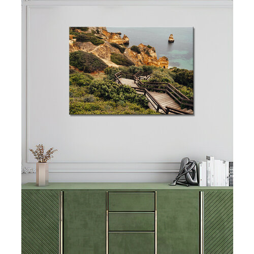 Картина/Картина на холсте для интерьера/Картина на стену/Картина для кухни/ -Португалия океан скалы 6 20х30