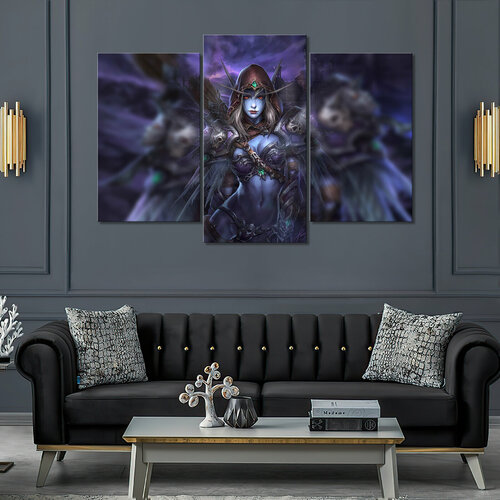 Модульная картина/Модульная картина на холсте в подарок/Sylvanas Horde Leader World of Warcraft/Сильвана вождь орды Мир Варкрафта 120х80