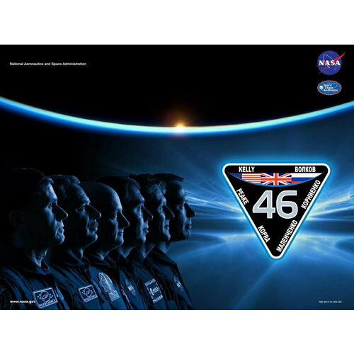 Плакат, постер на бумаге Space: Expedition 46/Космос/искусство/арт/абстракция/творчество. Размер 30 х 42 см