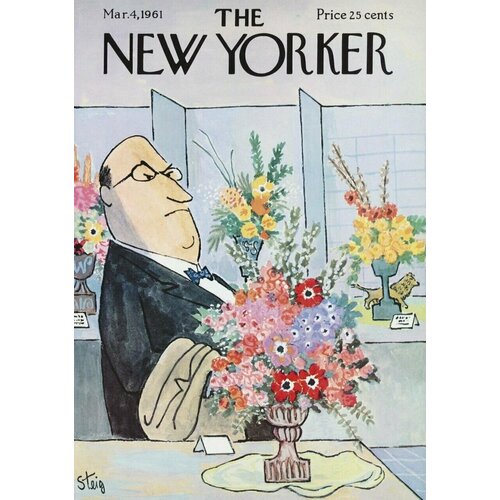 Плакат, постер на холсте The New Yorker (Mar. 4, 1961). Размер 60 на 84 см