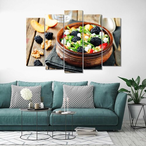 Модульная картина/Модульная картина на холсте/Модульная картина в подарок/фруктовый салат-fruit salad125х85