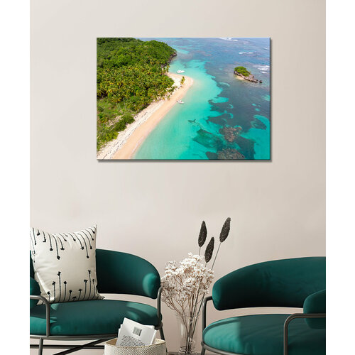 Картина/Картина на холсте для интерьера/Картина на стену/Картина для кухни/ -Доминикана океан 20х30