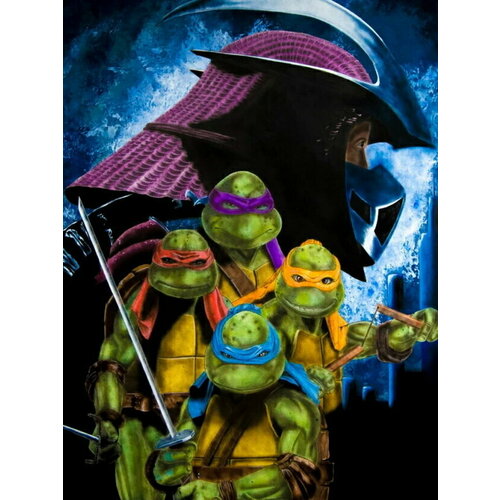 Плакат, постер на бумаге Teenage Mutant Ninja Turtles/Черепашки Ниндзя/комиксы/мультфильмы. Размер 60 х 84 см