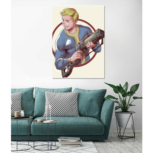 Картина/Картина на холсте/Картина на холсте для интерьера/Картина на стену/Картина в подарок для дома/Fallout 76 (2) 50х70