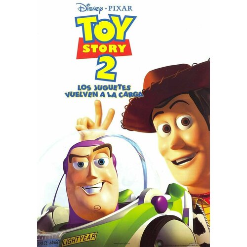 Плакат, постер на холсте История игрушек 2 (Toy Story 2, 1999г). Размер 30 на 42 см
