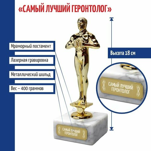 Подарки Статуэтка Фигура "Самый лучший геронтолог" (18 см)