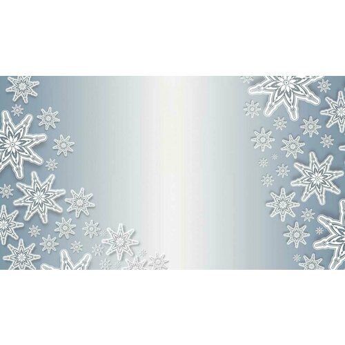 Картина на холсте 60x110 Альянс Лес "Зима Christmas snow snowflakes" на подрамнике / интерьер/ декор