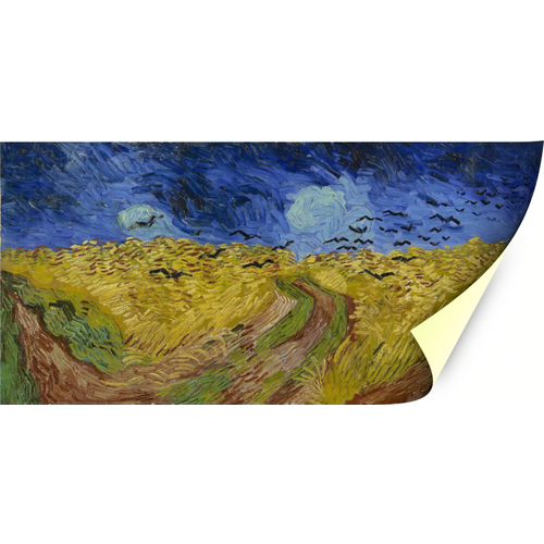 "Пшеничное поле с воронами", Ван Гог, Винсент, картина (репродукция) (120х58 см / без подрамника)