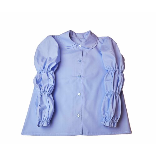 Школьная блуза Сказка, размер 110/60, голубой