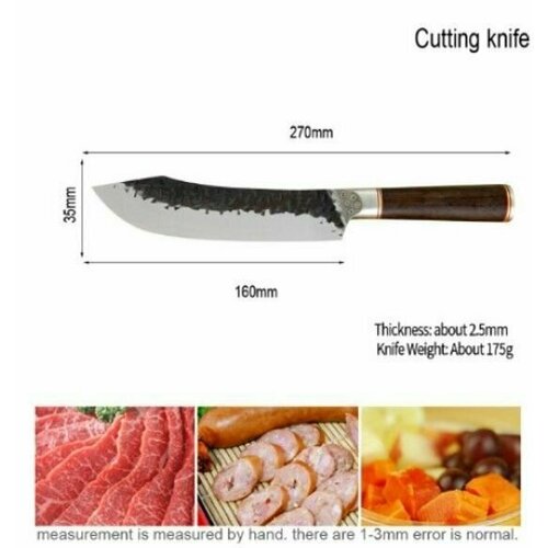 Нож шеф-повара из высокоуглеродистой стали, нож из кованой стали, для нарезки мясника, кухонные ножи, нож мясника, нож для овощей