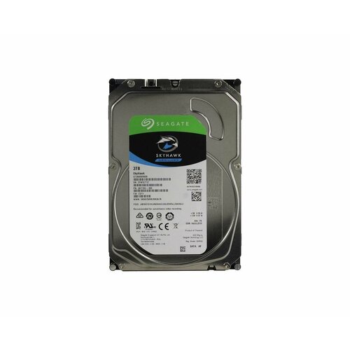 Жесткий HDD диск объемом 3 Тб и размером 3,5 дюйма Seagate SkyHawk (SATA) (I29380ZH) - диск для систем видеонаблюдения, интерфейс SATA 6 Гбит/с