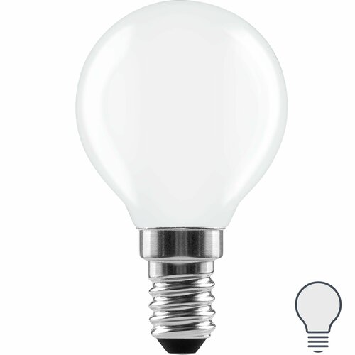 Лампа светодиодная Lexman E14 220-240 В 4 Вт шар матовая 400 лм нейтральный белый свет. Набор из 2 шт.