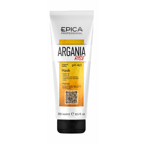 Маска для придания блеска с маслом арганы Epica Professional Argania Rise Organic Mask /250 мл/гр.