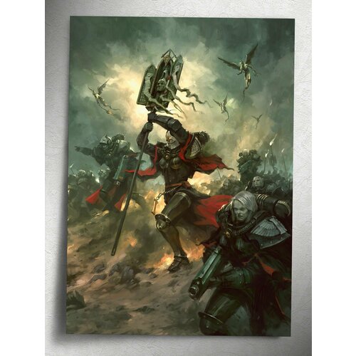 Постер: Сестры Битвы идут в бой (Вархаммер 40000, Warhammer), на А3