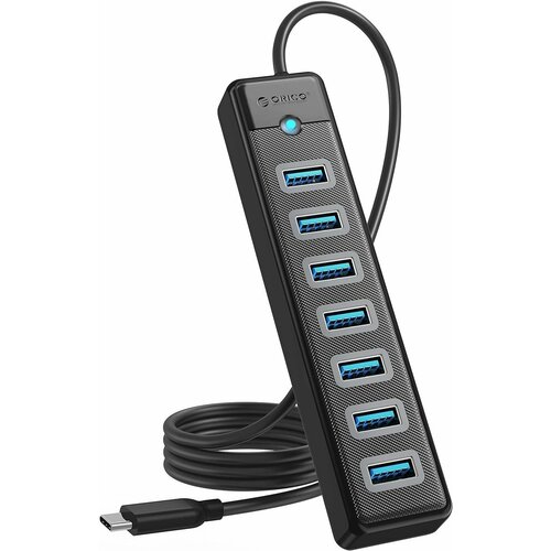 Концентратор ORICO USB-C с 7x USB-A черный (ORICO-PW7U-C3-10-BK-EP)