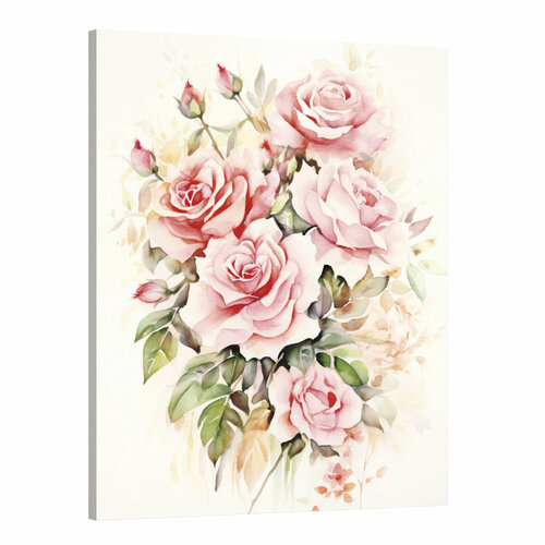Интерьерная картина 50х70 "Розы в очаровании"