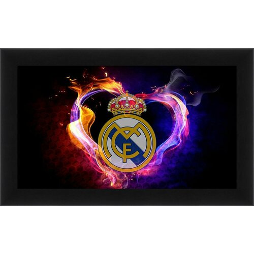 Плакат, постер на бумаге Огненная Эмблема Реал Мадрид. Размер 30 х 42 см