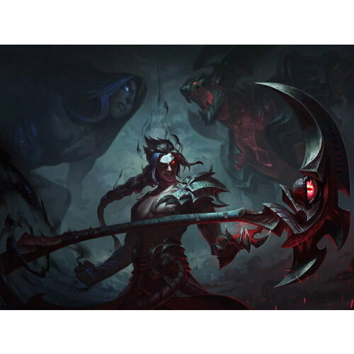 Плакат, постер на бумаге League of Legends: Kayn/Лига Легенд: Каин/игровые/игра/компьютерные герои персонажи. Размер 21 х 30 см