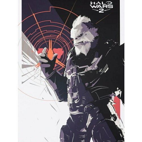 Плакат, постер на бумаге Halo-Wars 2/игровые/игра/компьютерные герои персонажи. Размер 60 на 84 см