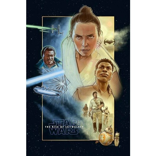 Плакат, постер на холсте Звездные войны: Эпизод 9-Скайуокер. Восход (Star Wars: Episode IX-The Rise of Skywalker), Джей Джей Абр. Размер 30 х 42 см